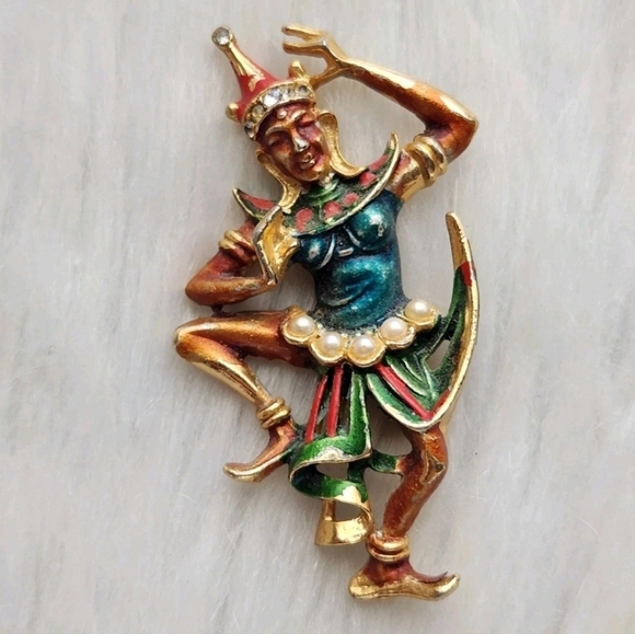 Art | Jewelry | Vintage Signed Art Arthur Pepper Enameled Jester Thai ...